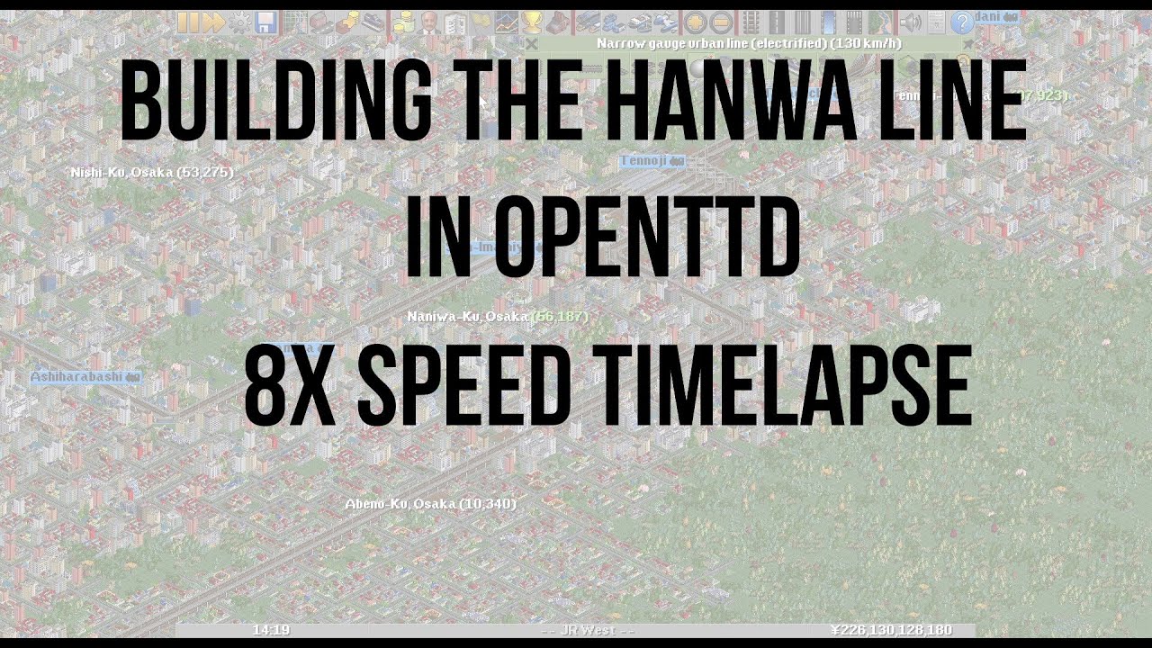 Building the Hanwa Line in OpenTTD (JR3) - YouTube