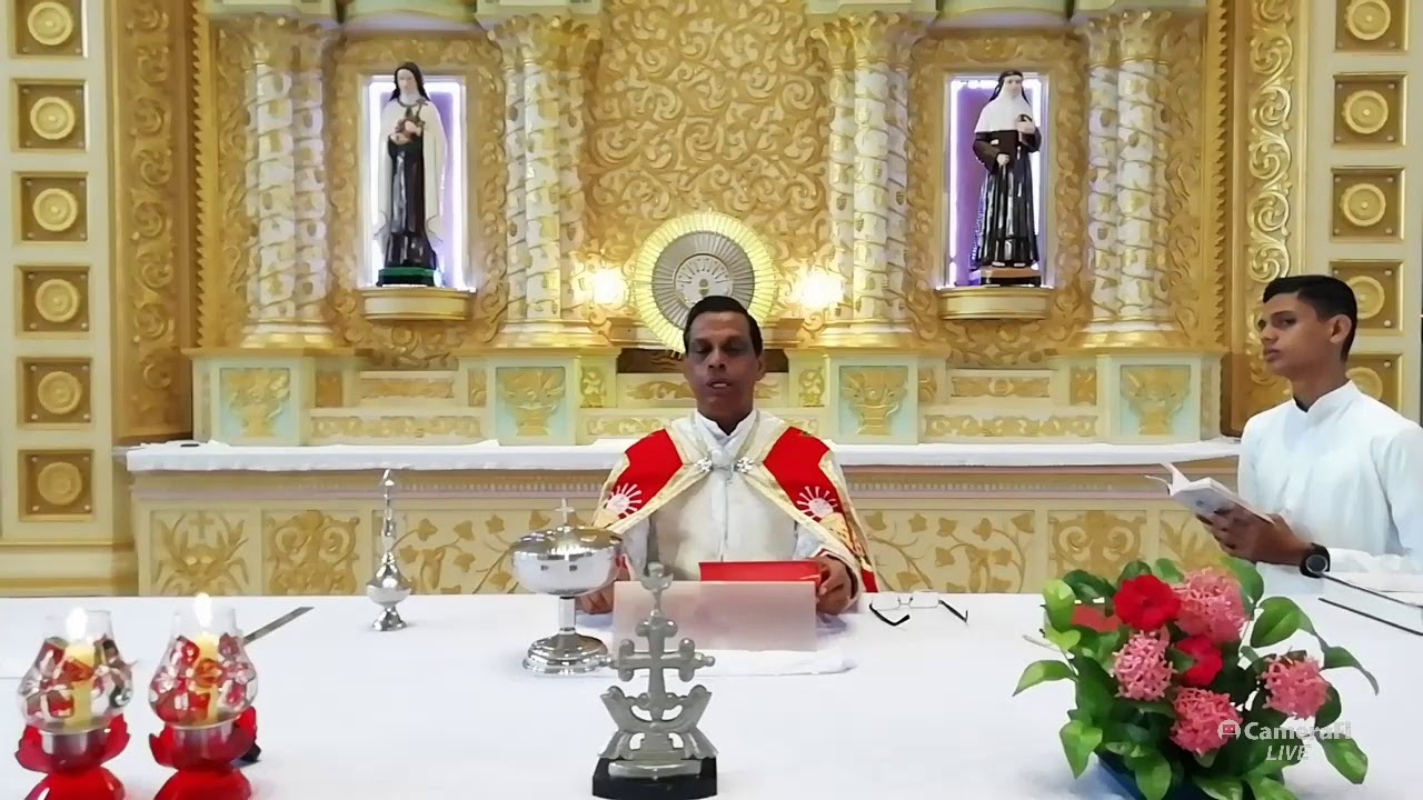 30-4-2020 വ്യാഴം കുർബാന St Marys Lourdes Church Elinjipra's broadcast ...