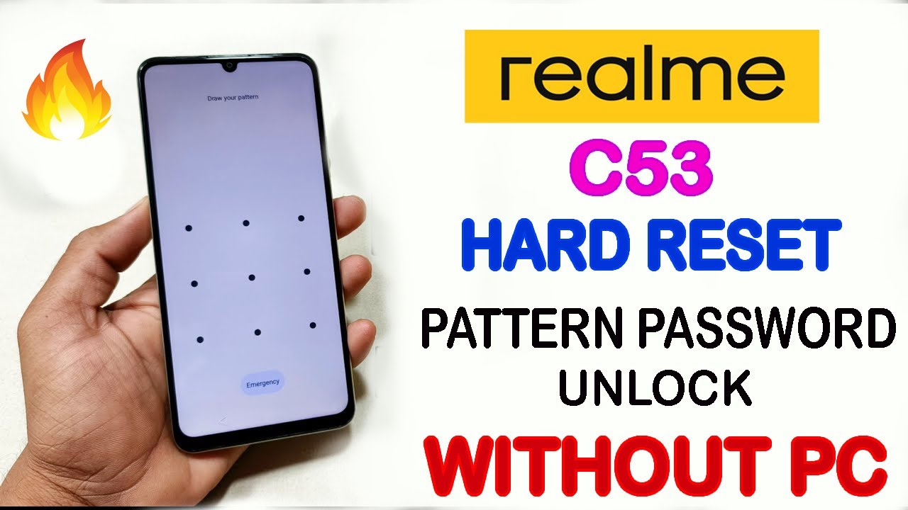 Realme C53 Hard Reset / Realme RMX3762 Pattern Unlock / Realme C53 ...