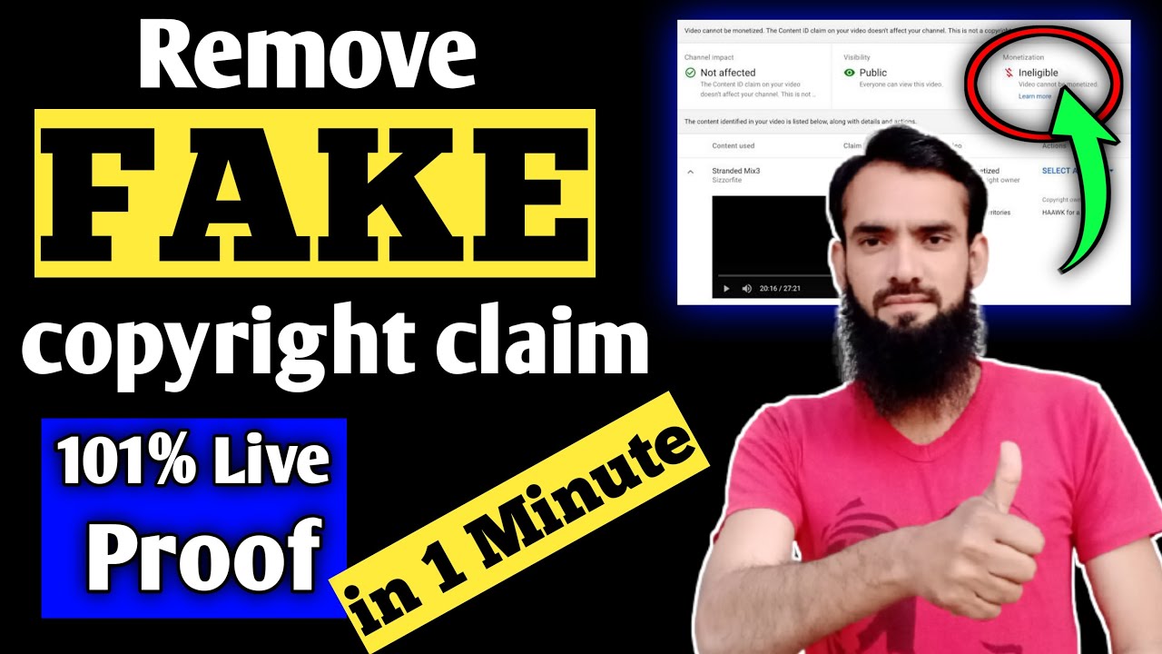 How To Remove Fake Copyright Claim on YouTube | Fake Copyright Claim ...