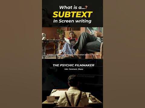 what is a subtext in screenwriting - YouTube
