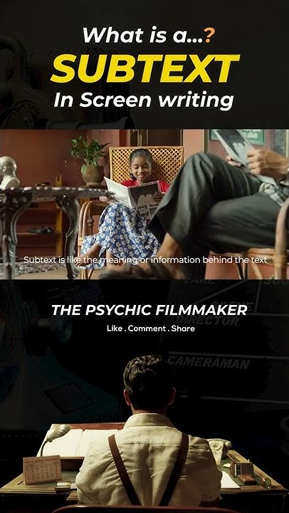 what is a subtext in screenwriting - YouTube