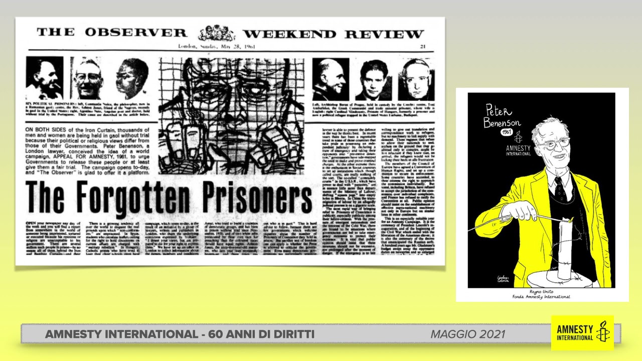 Diritti umani - Peter Benenson, "The Forgotten Prisoners" - YouTube