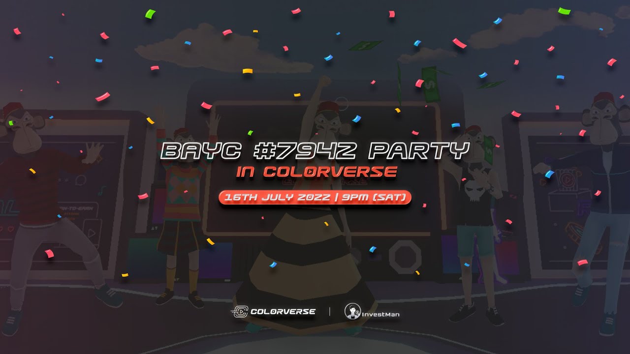 BAYC#7942 Party in Colorverse - YouTube