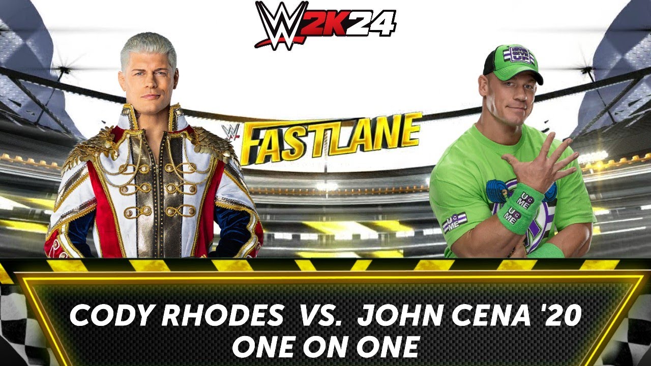 WWE 2k24 - Cody Rhodes vs John Cena '20: Single Match at Fastlane - YouTube
