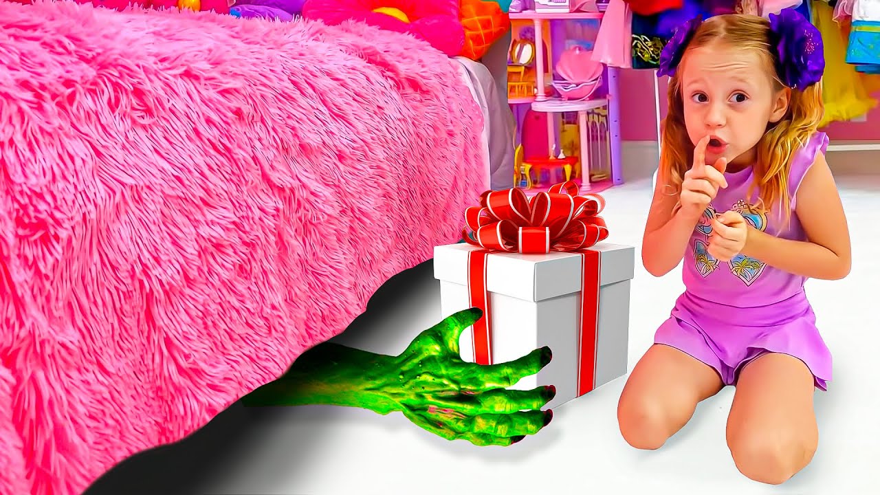 Nastya and dad funny monster stories for Kids - YouTube