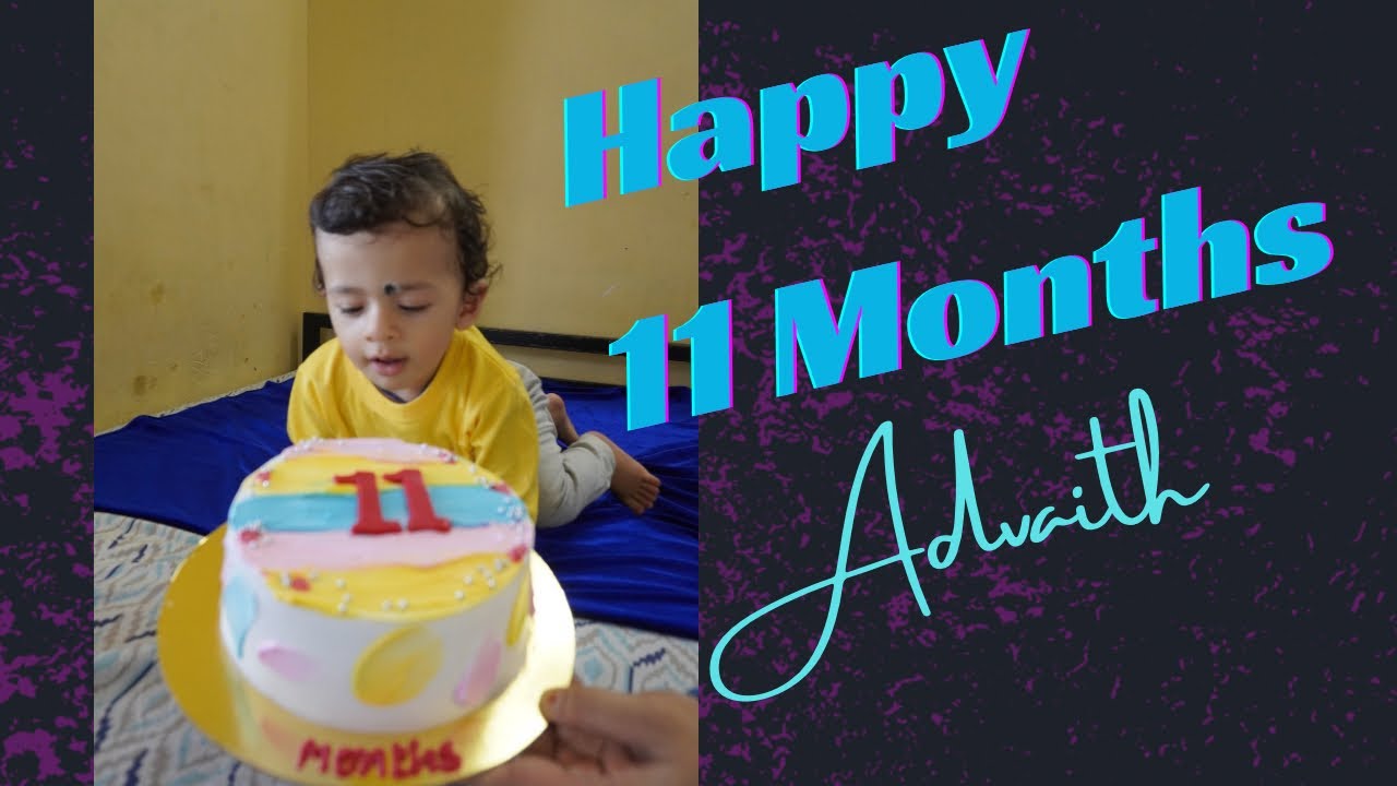 Advaith Happy 11 months 🎂 l #adorable #birthdaycake #diy - YouTube