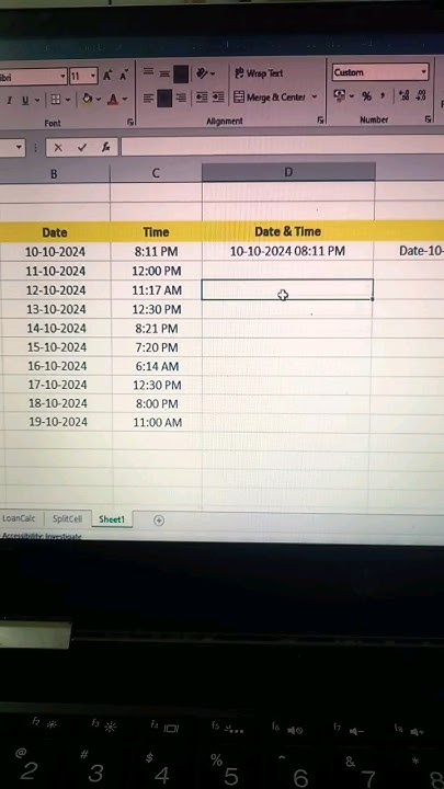 How to add Date and Time in Excel - YouTube