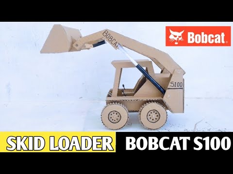 How to make SKID STEER LOADER BOBCAT S100 From cardboard. - YouTube