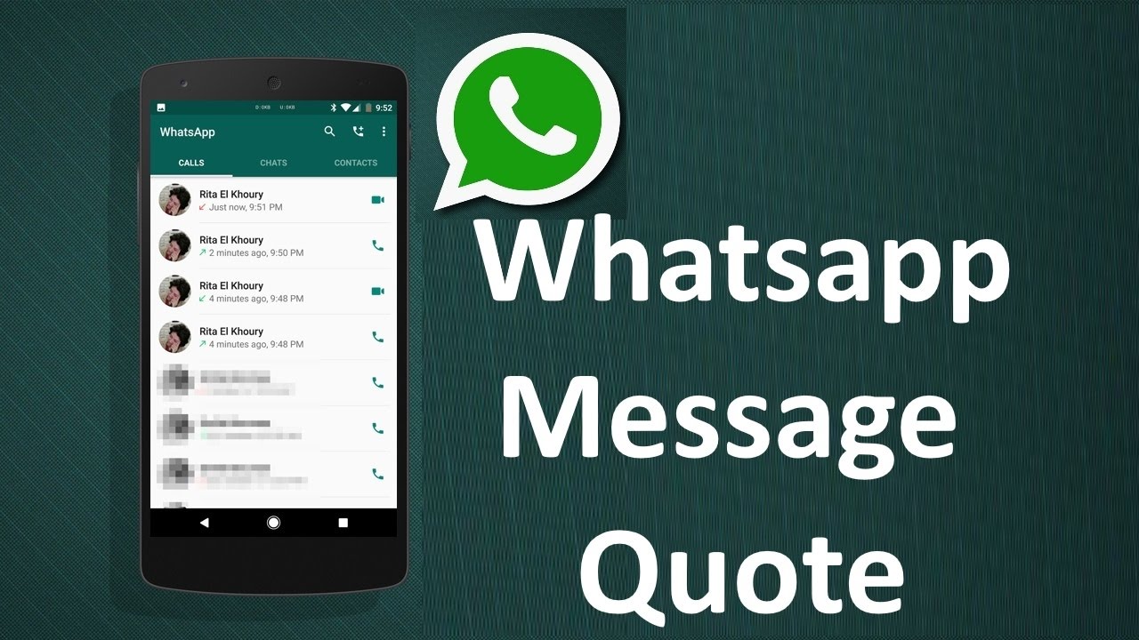 How to use Whatsapp message quote feature - YouTube