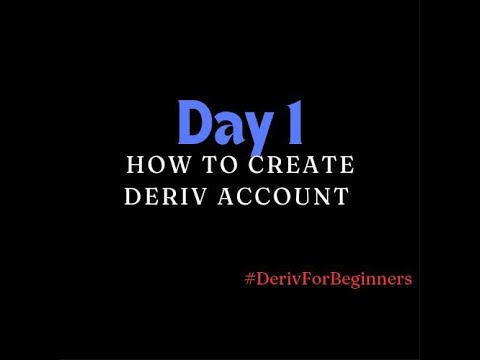 HOW TO CREATE DERIV ACCOUNT - YouTube