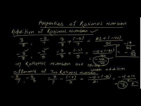 CLOSURE PROPERTIES OF RATIONAL NUMBERS - YouTube