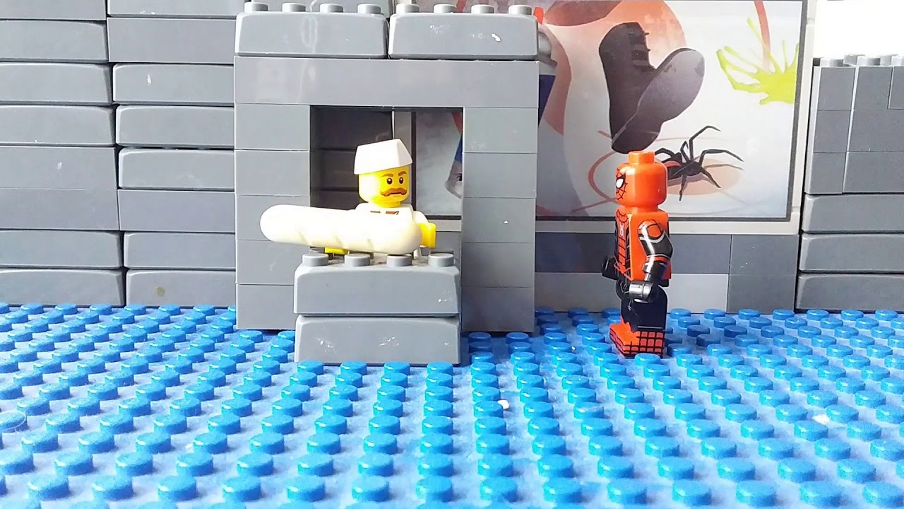 LEGO Spiderman Stop motion. THE LAST PIECE OF BREAD - YouTube