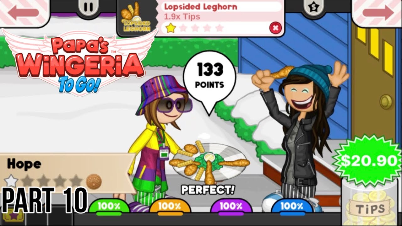 Papa’s Wingeria To Go Part 10 - New Year | Day 78 - 86 | 1.5x speed ...