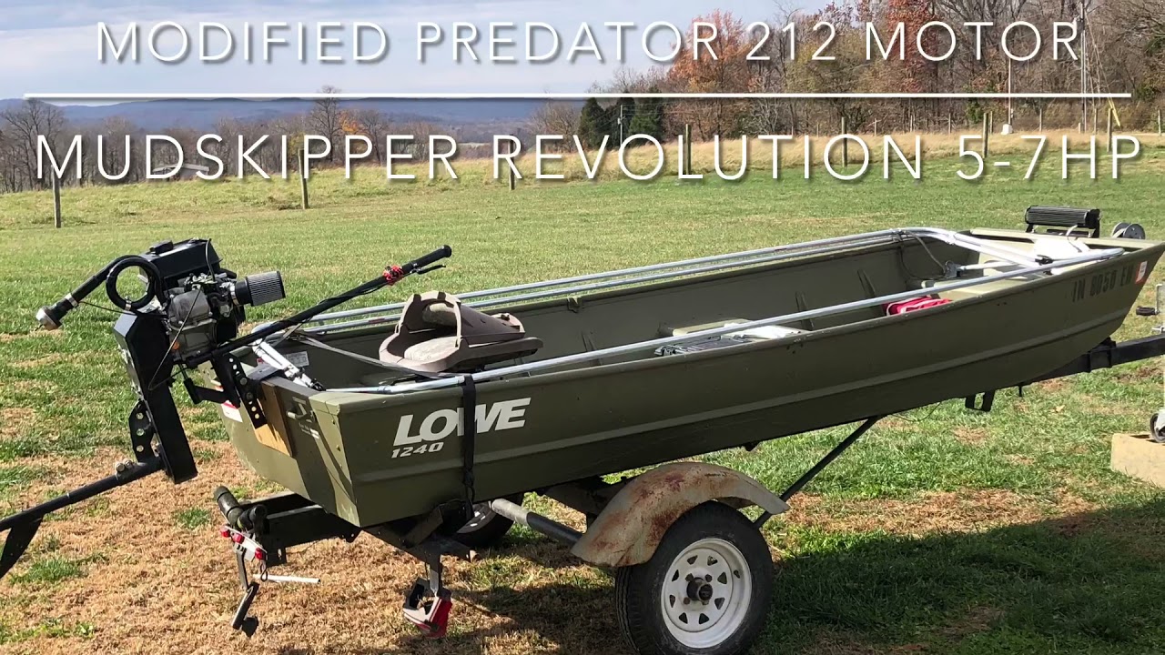Mudskipper Revolution 5-7hp/Predator 212/Lowe 1240 Jon Boat. - YouTube