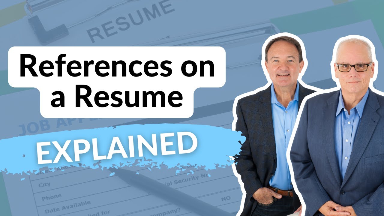 References on a Resume EXPLAINED - YouTube