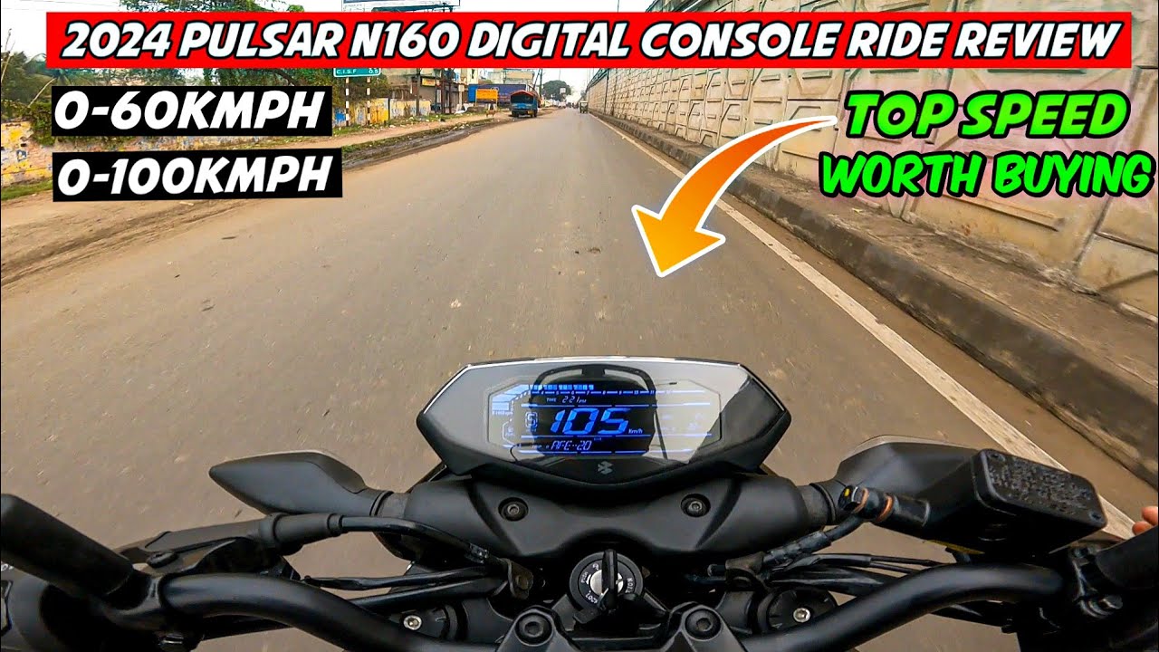 2024 All New Bajaj Pulsar N160 Digital Console Ride Review || Top Speed ...