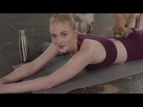 Sophie Turner taking a goat massage