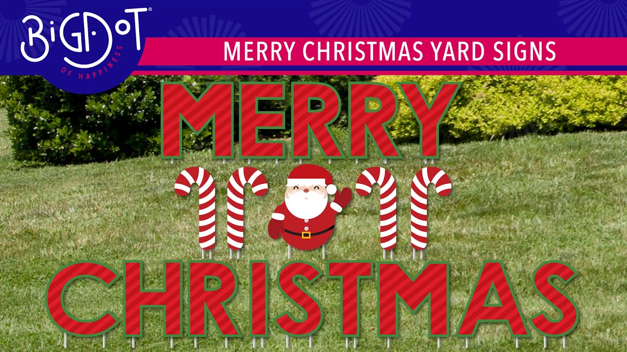 Merry Christmas Yard Sign Outdoor Lawn Decorations - Christmas Yard ...