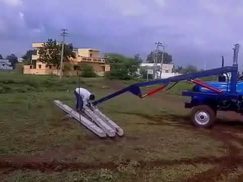 POLE HOLE DRILLING RIG - YouTube