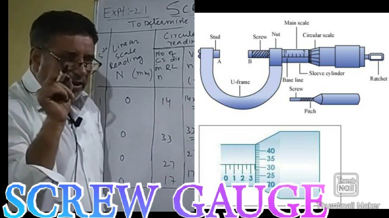 screw gauge Class 11th experiment - YouTube