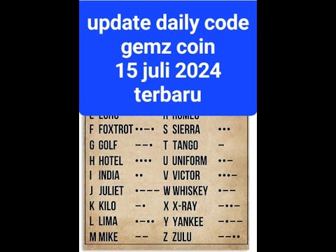 Update daily code gemz coin 15 juli 2024 terbaru - YouTube