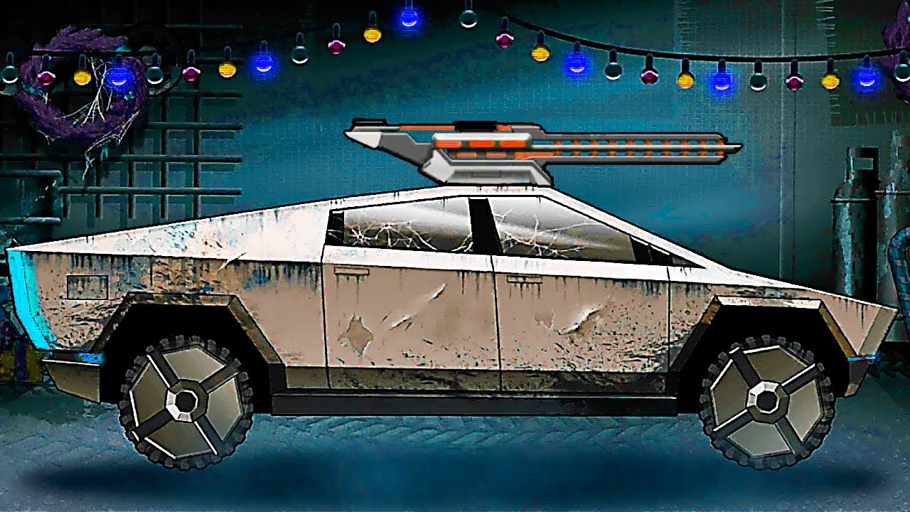 Tesla Cybertruck vs Zombie | Max Level Car in Zombie Hill Racing - YouTube