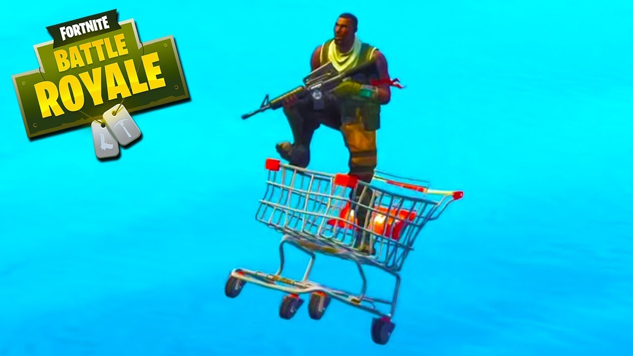 SHOPPING CART MAYHEM! - Fortnite with The Crew! - YouTube