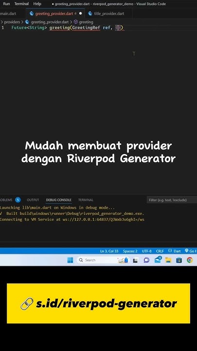 Mudah membuat provider dengan Riverpod Generator #flutter # ...