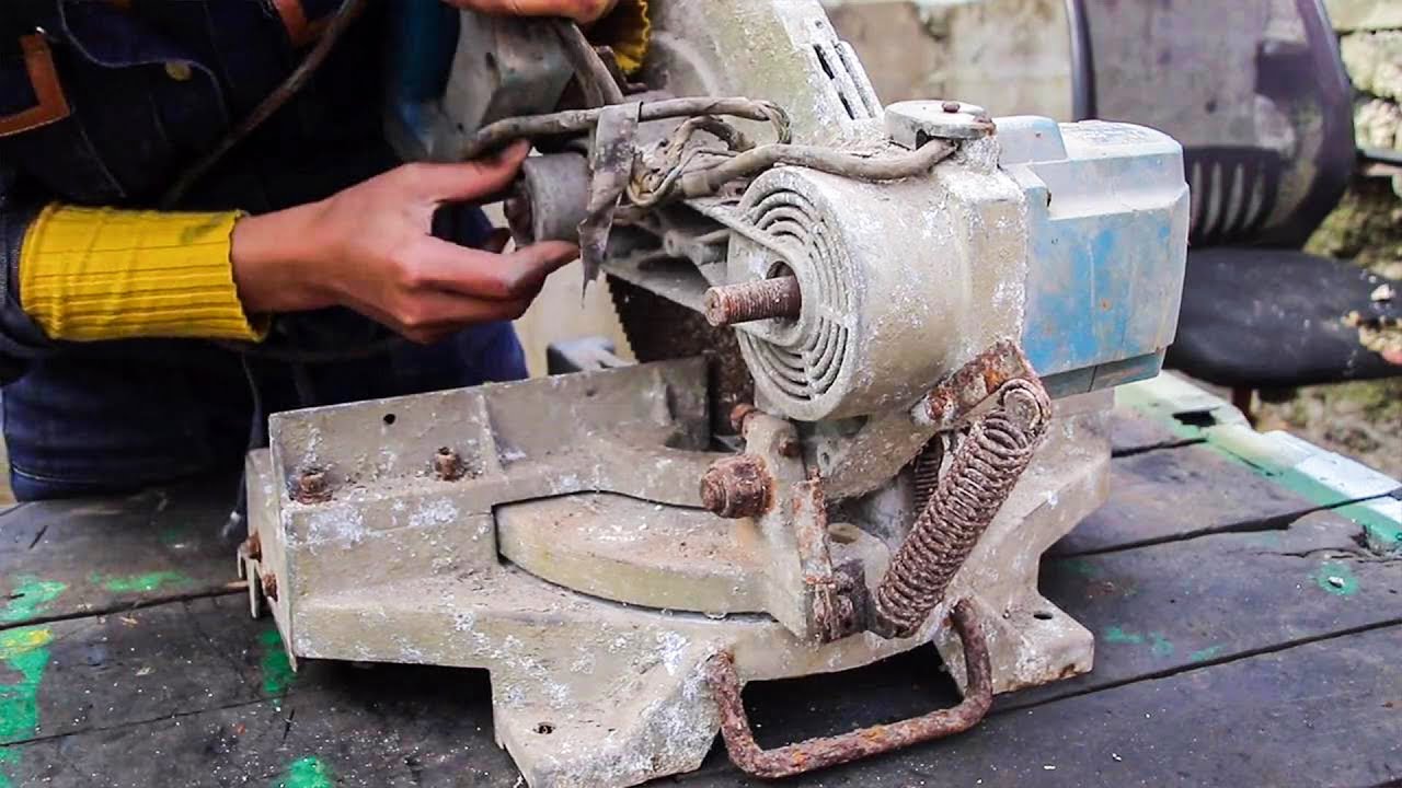 💡Repair Rusty Cutting Machine Into A Super Fast Wood Cutting Tool ...