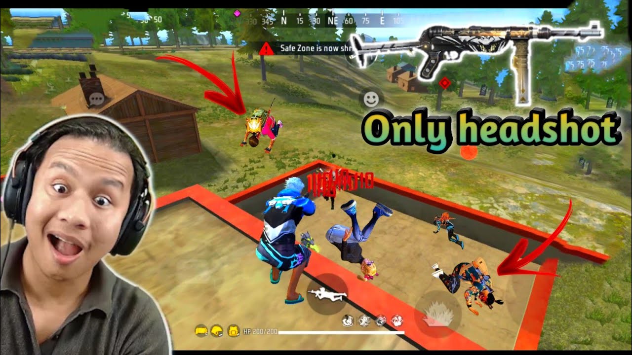 Free fire max | Power of my overconfident game play video| 1 vs 4 cluch ...