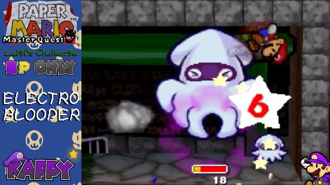 Electro Blooper -- Paper Mario Master Quest Luigi's Challenge BP Only ...