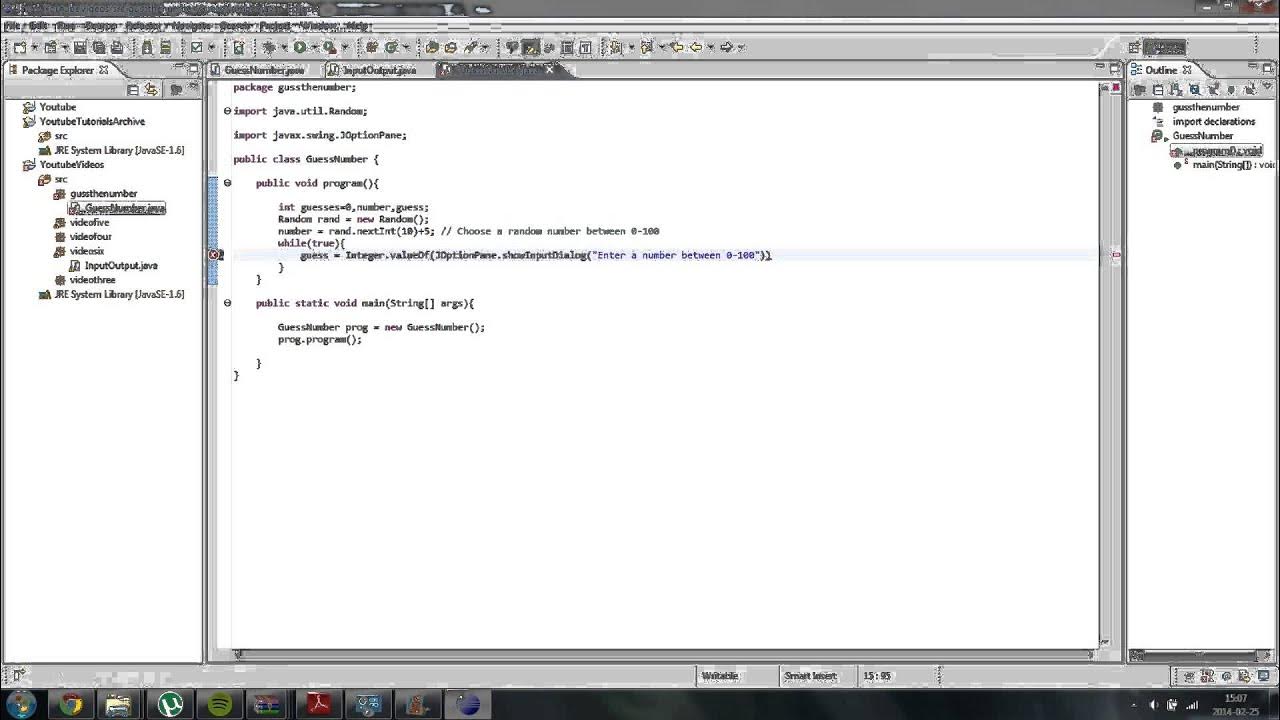 Java programming - Video 6 **Bonus** - Creating a guess the number game ...