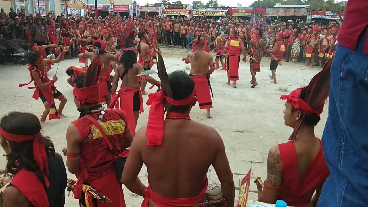 Atraks Pasukan Merah, Bangkule Rajangk (1)- Pekan Gawai Dayak VII Kab ...