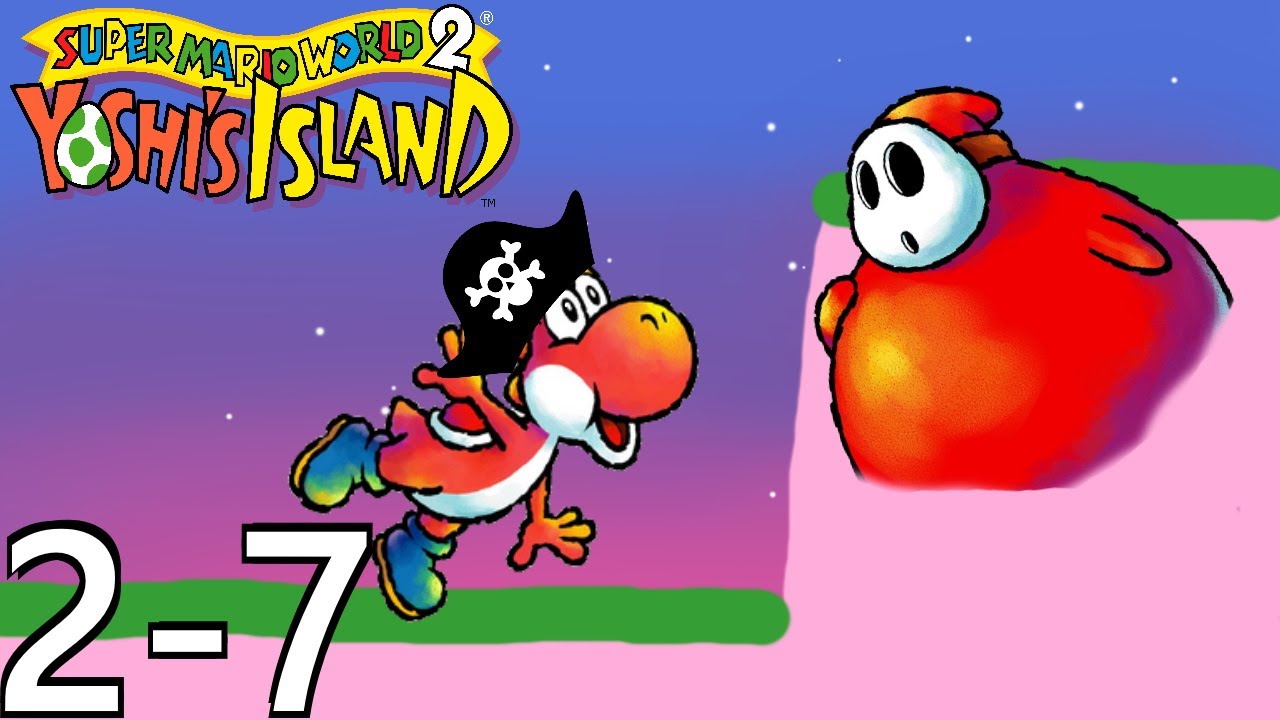 Pirate Yoshi Bounces on Fat Guys - Let's Play Yoshi's Island 2-7 (Tos ...