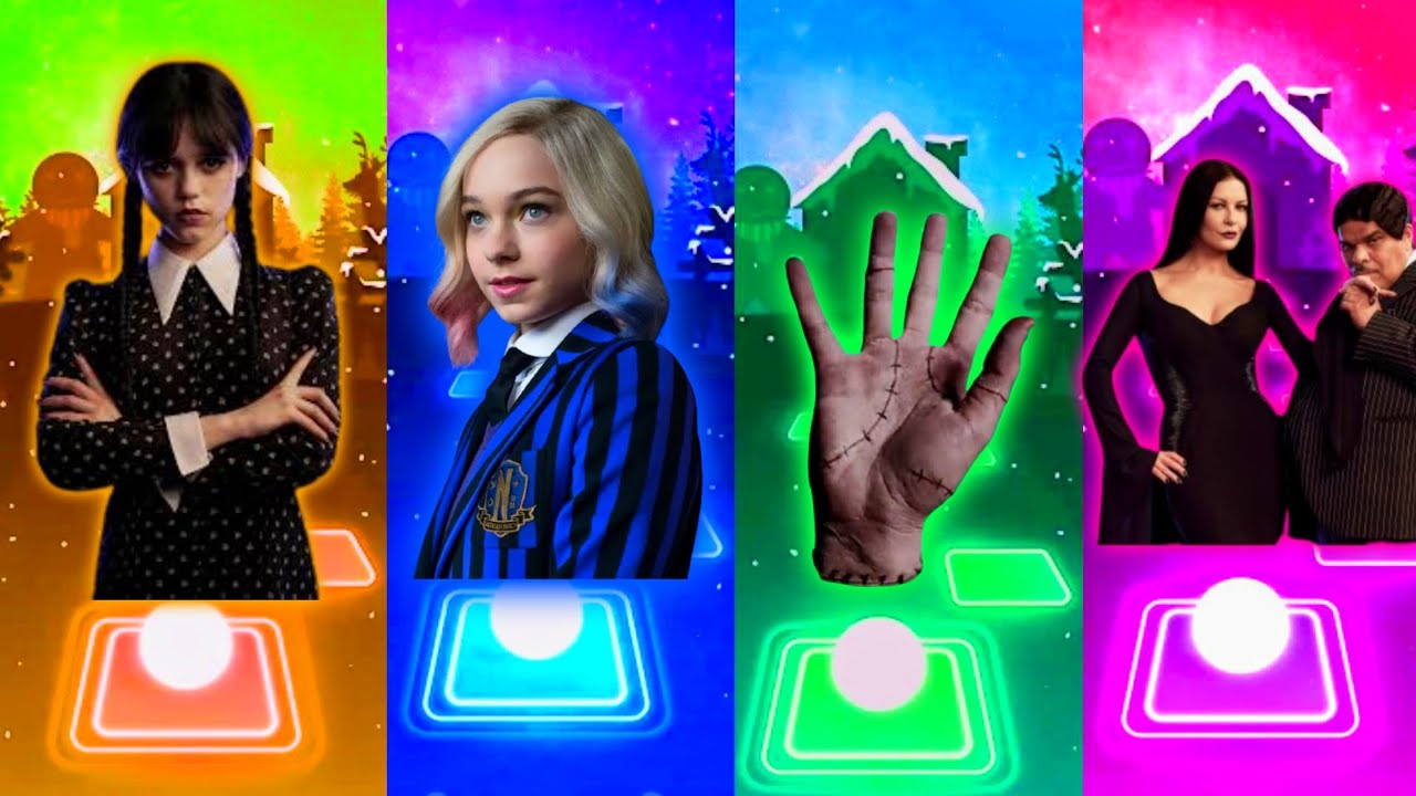 Wednesday Addams vs Emma Myers (Enid Sinclair) vs Thing vs Addams ...