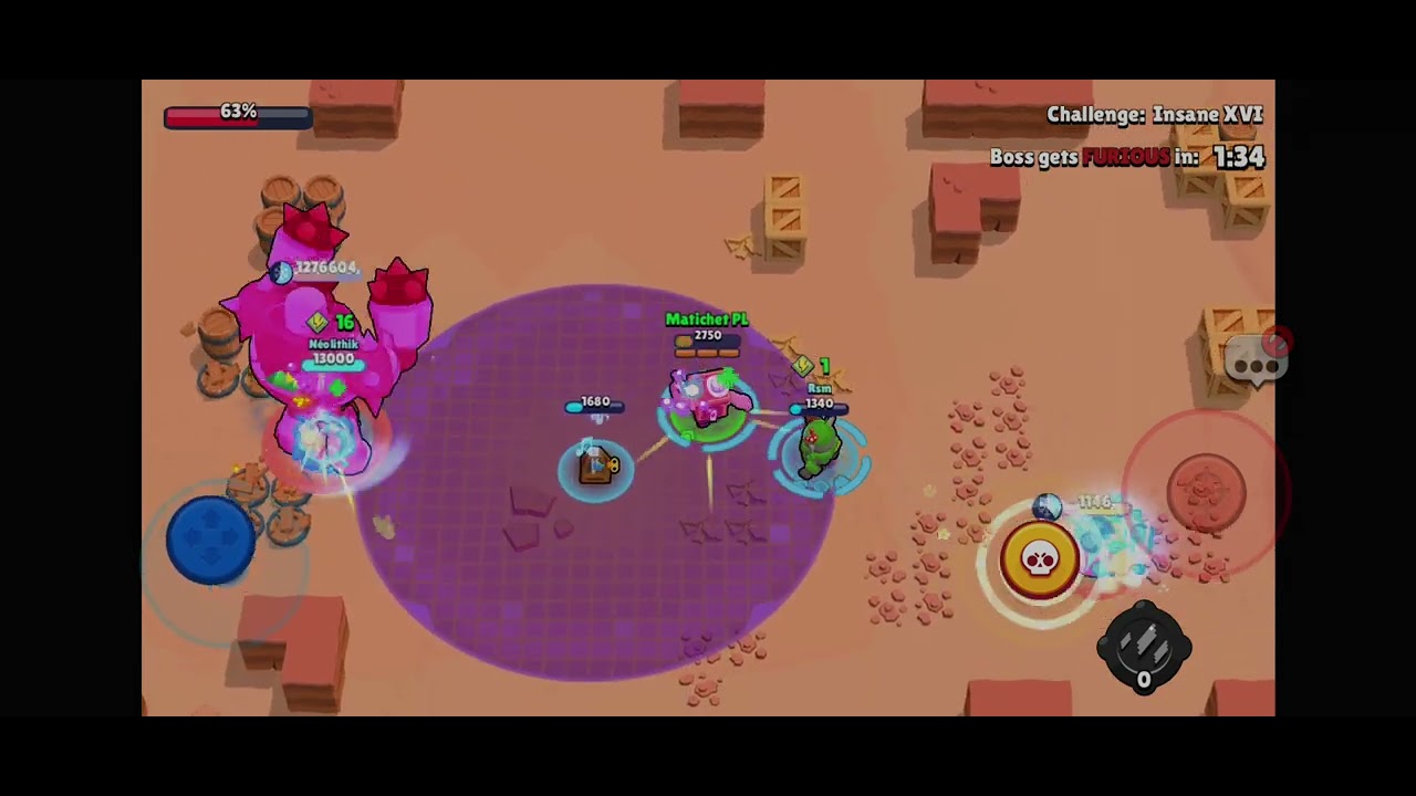 Brawl Stars Boss Fight Insane XVI with 8-Bit - YouTube