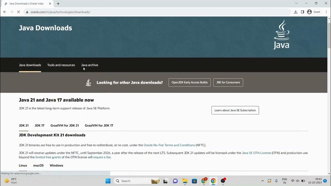 download java development kit || JDK download - YouTube