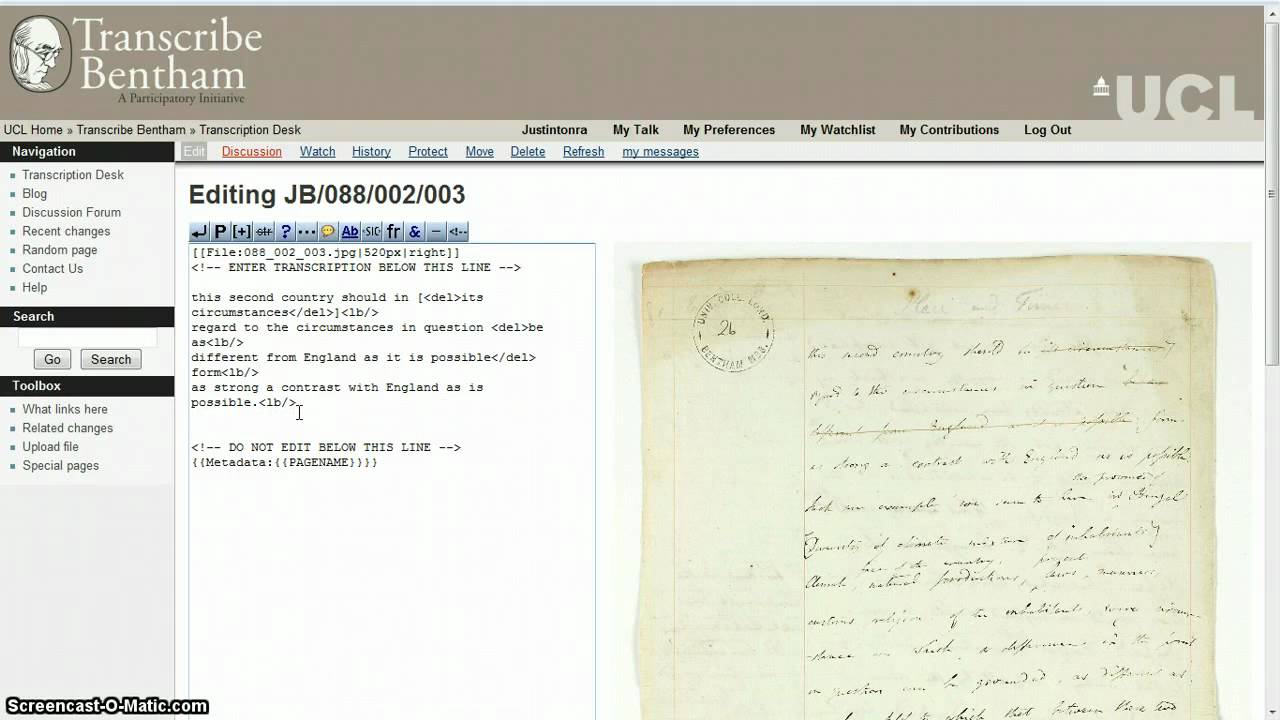 Transcribe Bentham tutorial - YouTube