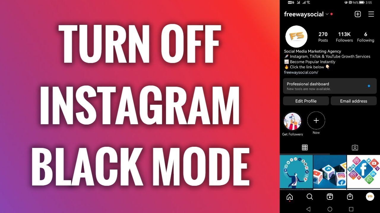 How To Turn Off Instagram Black Mode - YouTube