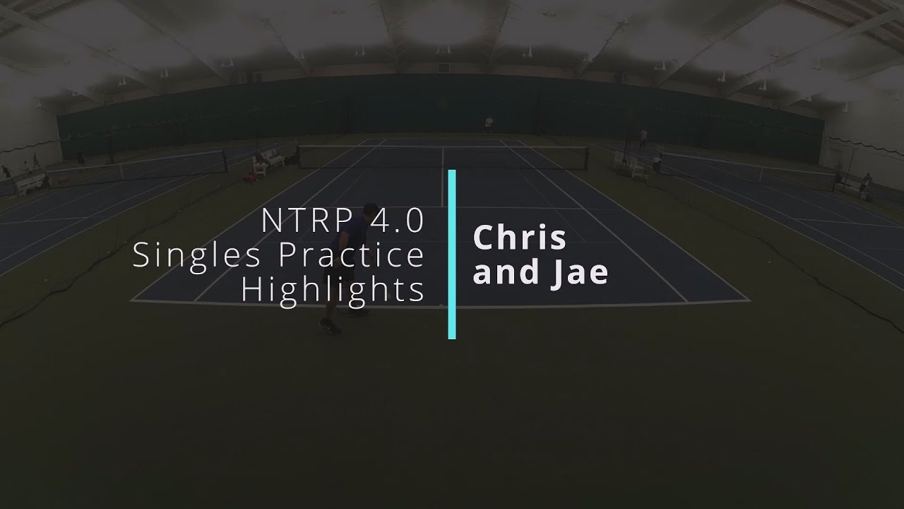 NTRP 4.0 level Singles Tennis Practice (Highlights): Chris and Jae ...