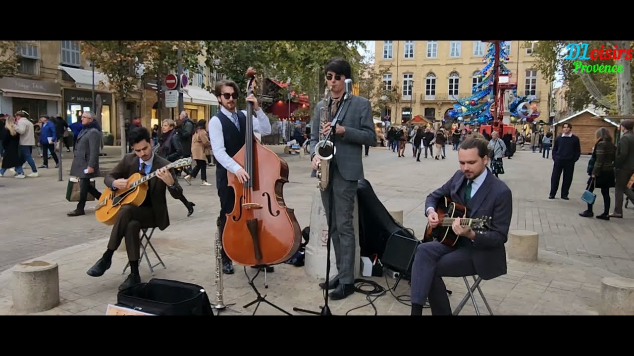 "The Swinging Monkeys Jazz Band", sur le cours Mirabeau à Aix en ...