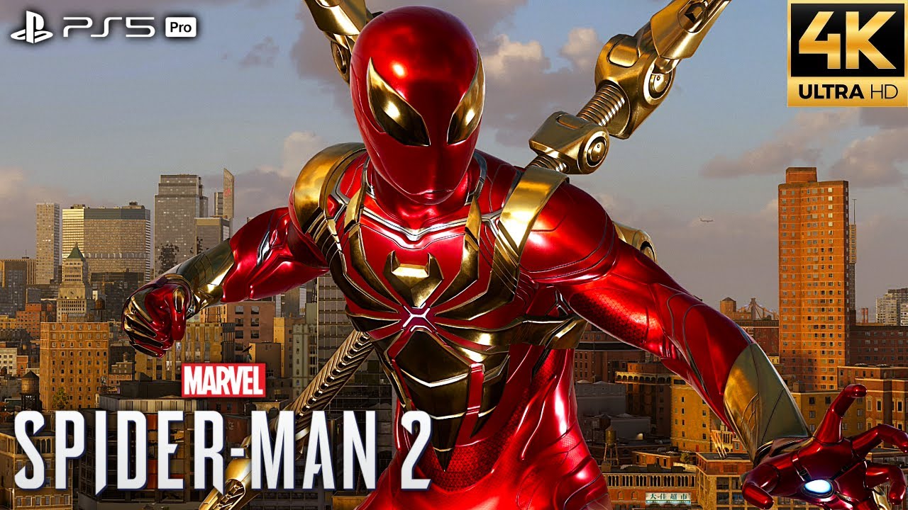 Marvel's Spider-Man 2 PS5 Pro - Iron Spider Armour Free Roam Gameplay ...