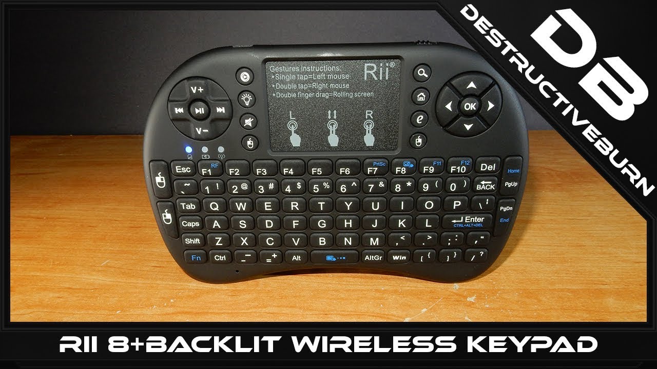 Rii 8+ 2.4GHZ backlit Wireless Keypad Review - YouTube
