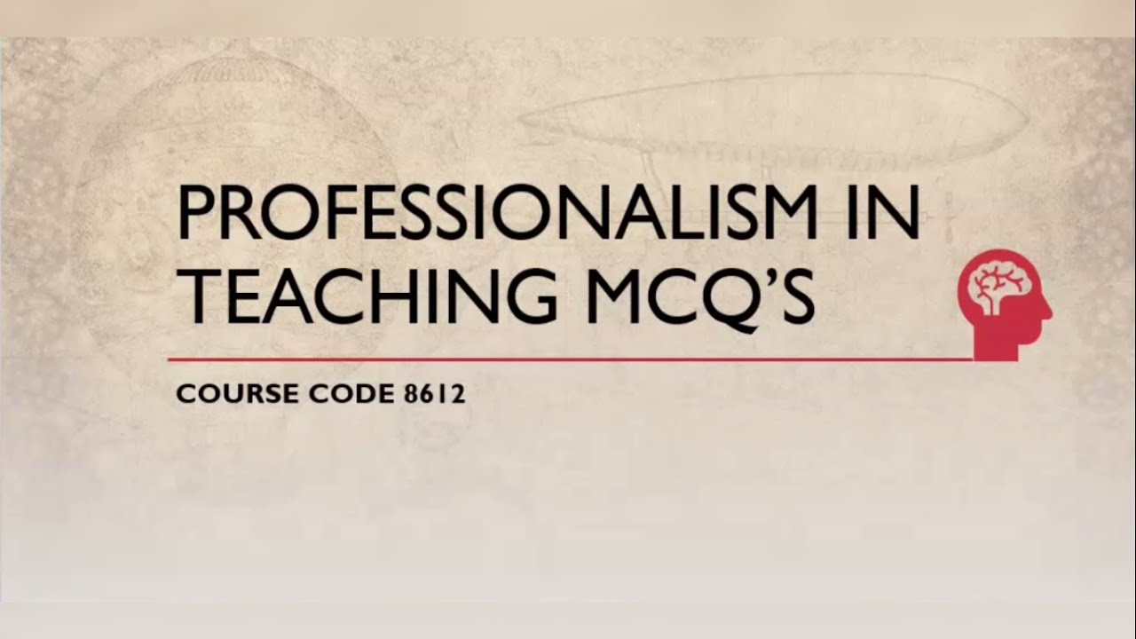 Professionalism in Teaching | Aiou 8612 Quiz | Pedagogy MCQs| Important ...