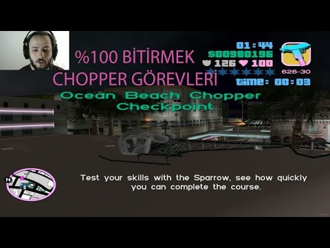 UÇUYORUZ!! VICE CITY %100 BİTİRMEK-CHOPPER CHECKPOINTS