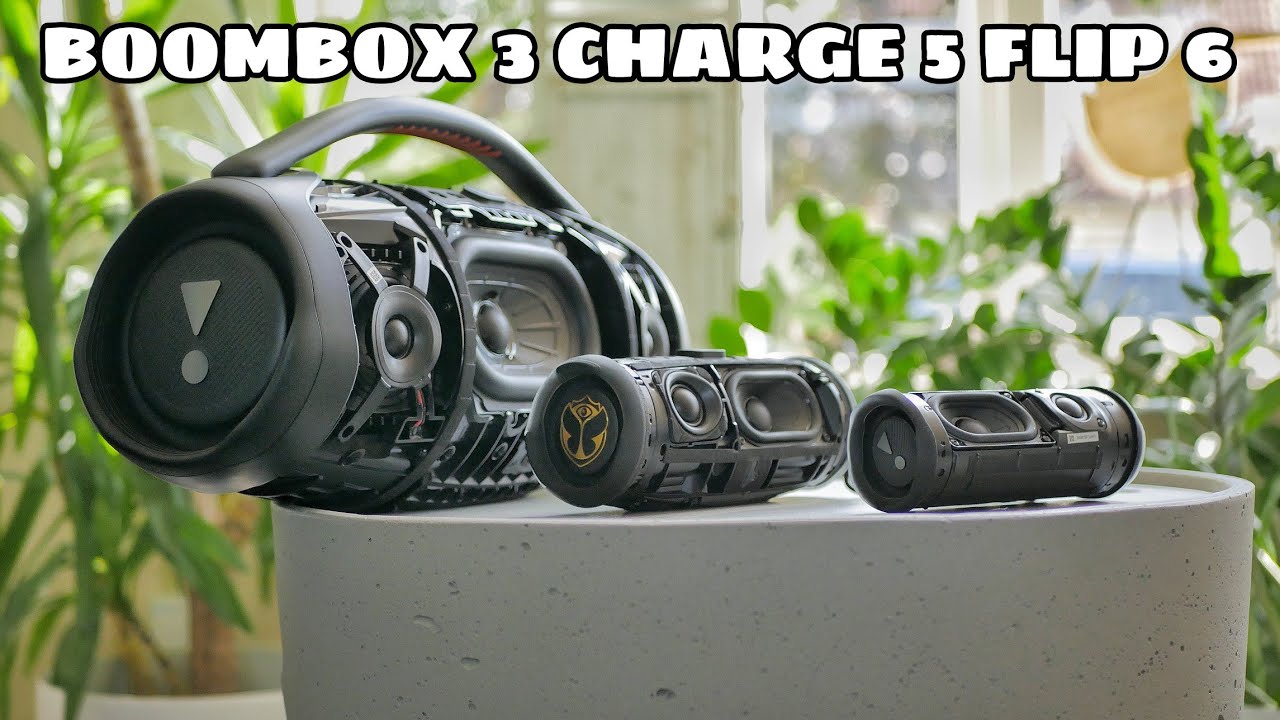 JBL BOOMBOX 3 - CHARGE - 5 FLIP 6 "PARTYBOOST FABRIC COVER REMOVED ...