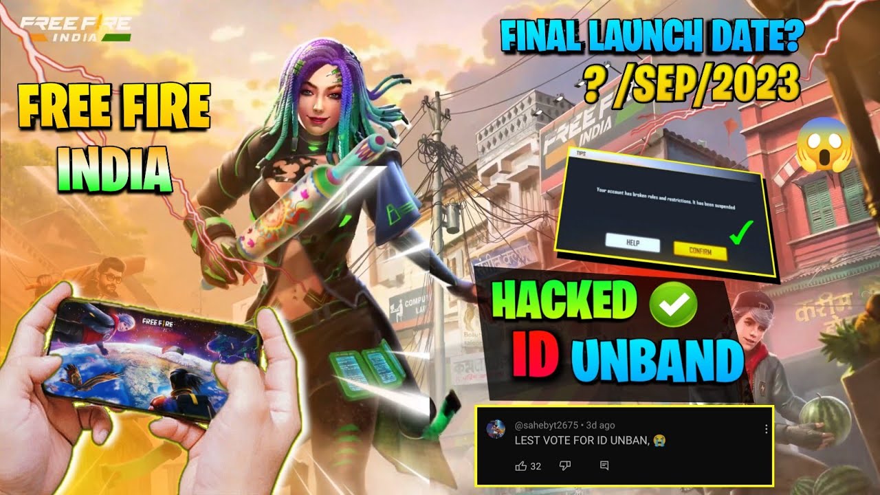 FREE FIRE INDIA FINAL LAUNCH DATE😱💯? 📅। ALL I'D UNBAND । FREE FIRE ...