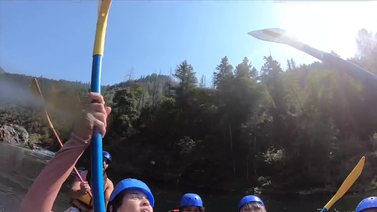 White water rafting class III rapids Trinity river - YouTube