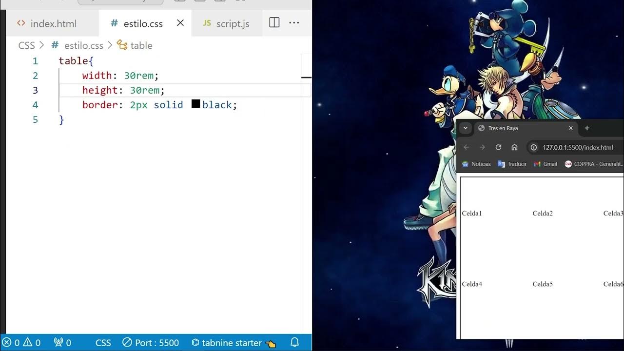 Ejercicio Práctico - Tres en Raya - HTML, CSS y JavaScript - YouTube